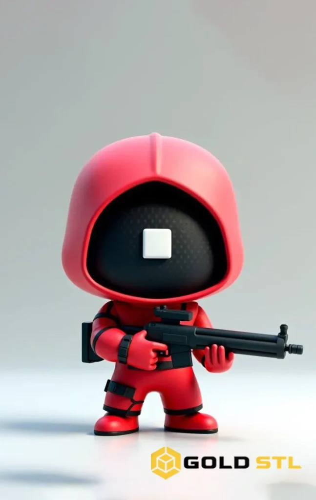 Chibi Guard Squid Game 3D Print STL Model - Gold STL