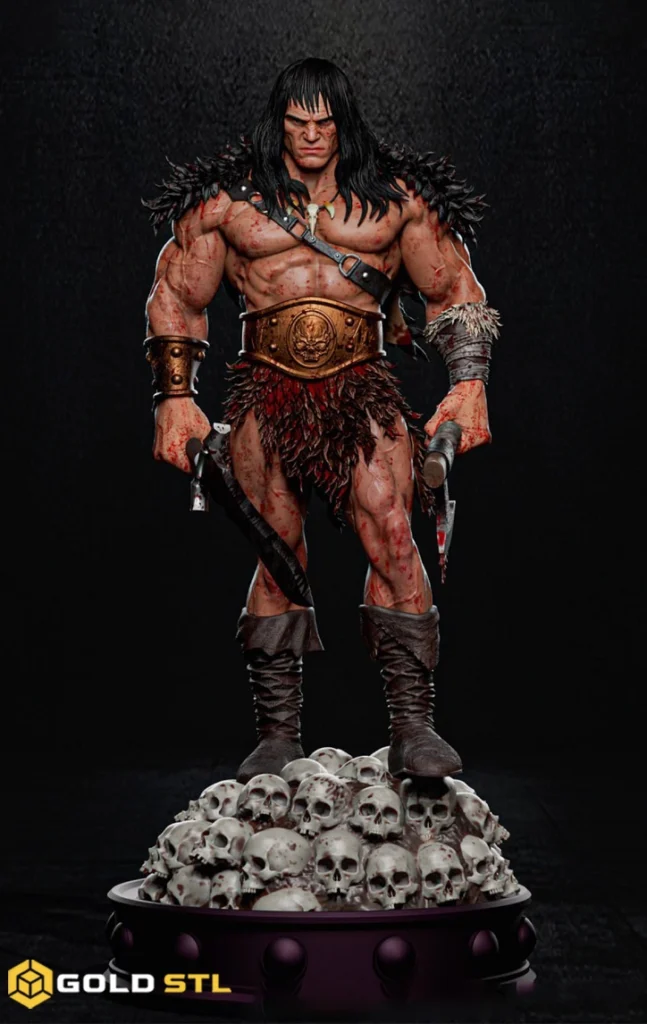 Conan the Barbarian STL 3D Print Model - Gold STL