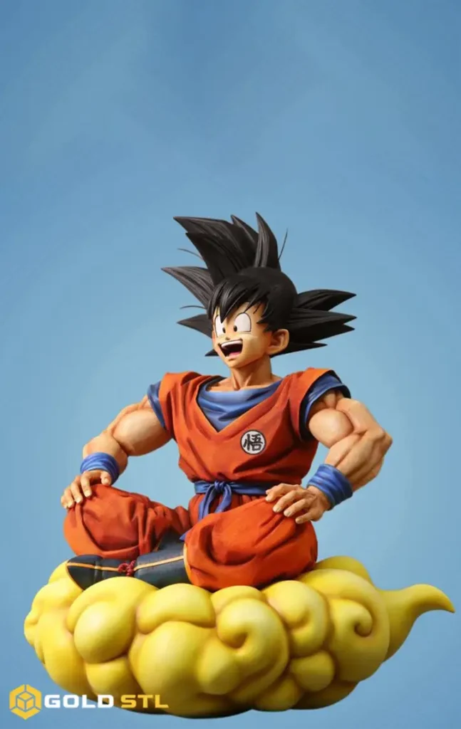 Goku Flying Cloud 3D Print STL Model - Gold STL