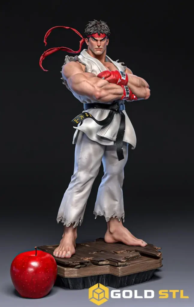 Ryu Street Fighter STL 3D Print Model - Gold STL