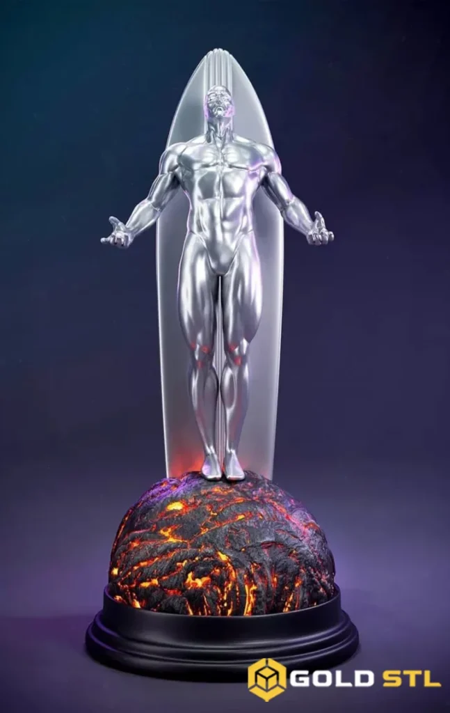 Silver Surfer 3D Print STL Model - Gold STL