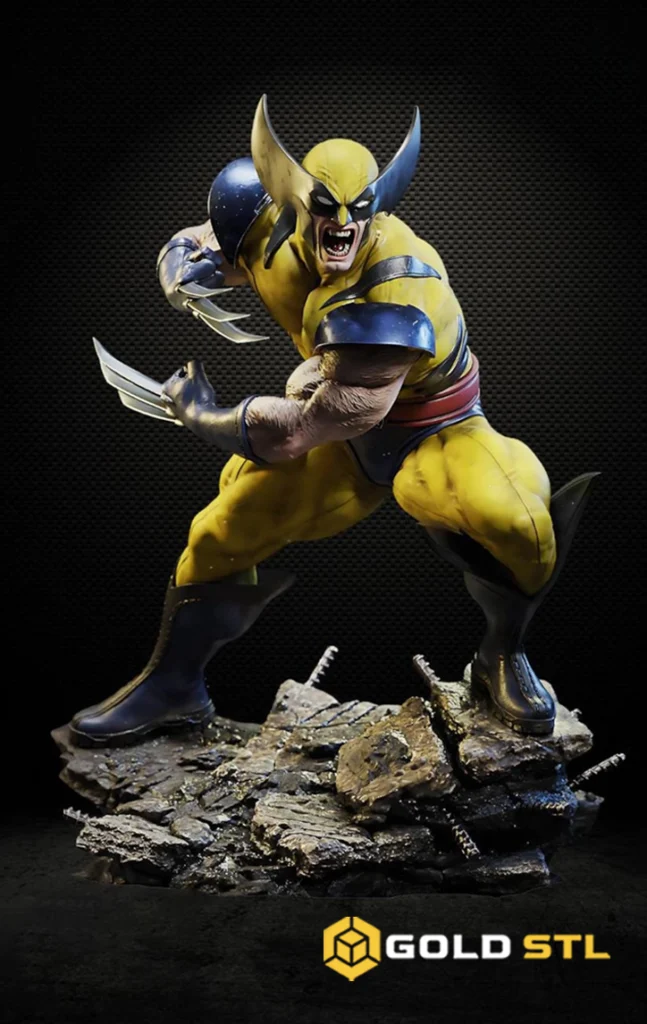 Wolverine X-Men STL 3D Print Model - Gold STL