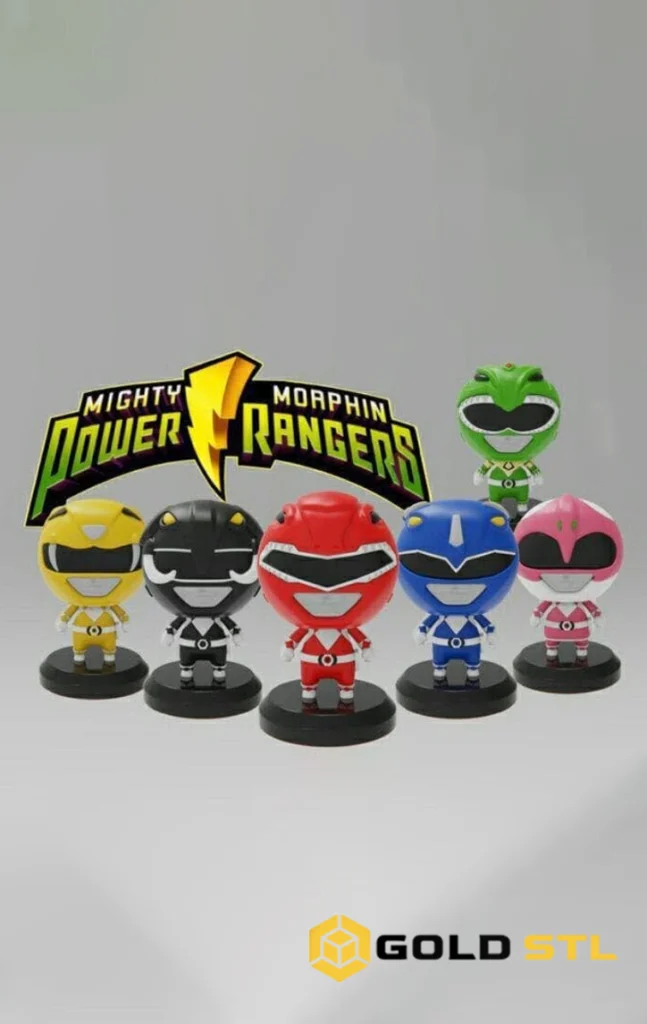 Plakit Power Rangers STL 3D Print Model - Gold STL