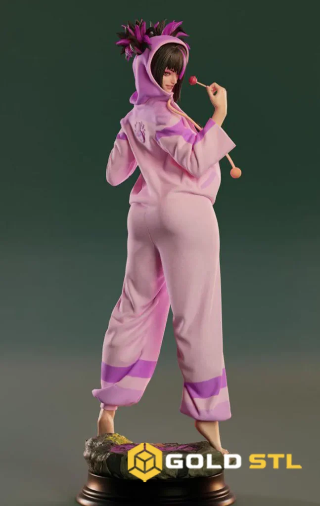 Juri Han Street Fighter STL 3D Print Model - Gold STL