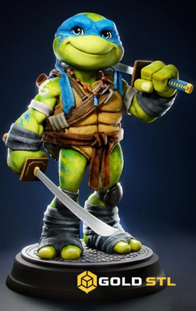 Leonardo TMNT 3D Printing Model STL Files - Gold STL
