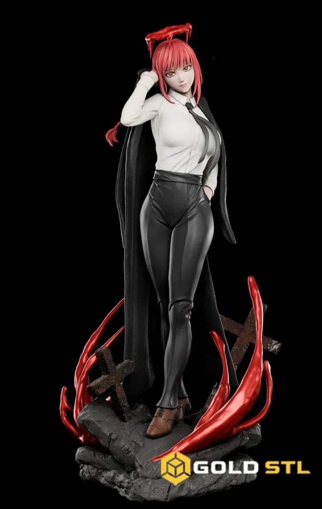 Makima Chainsaw Man STL 3D Print Model - Gold STL