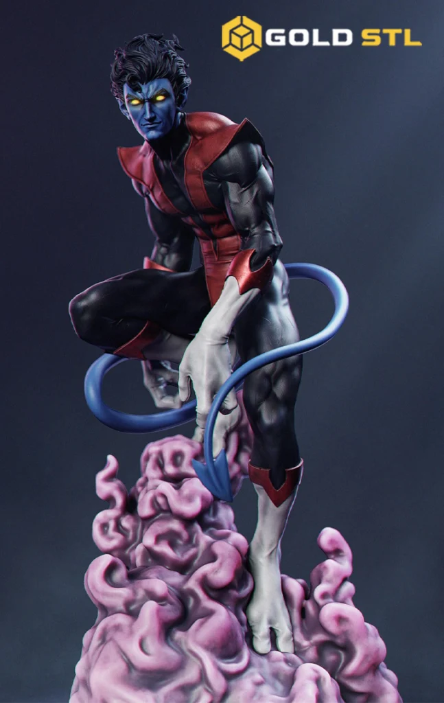 Nightcrawler X-Men STL 3D Print Model - Gold STL