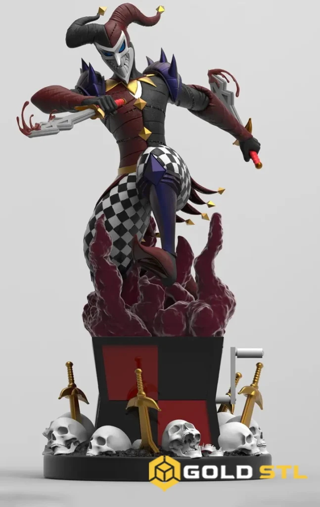 Shaco League of Legends STL Files and 3D Model - Gold STL