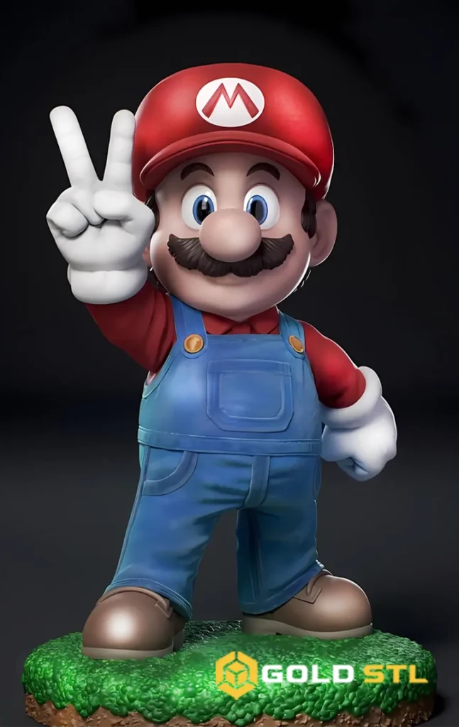 Super Mario STL 3D Print Model - Gold STL