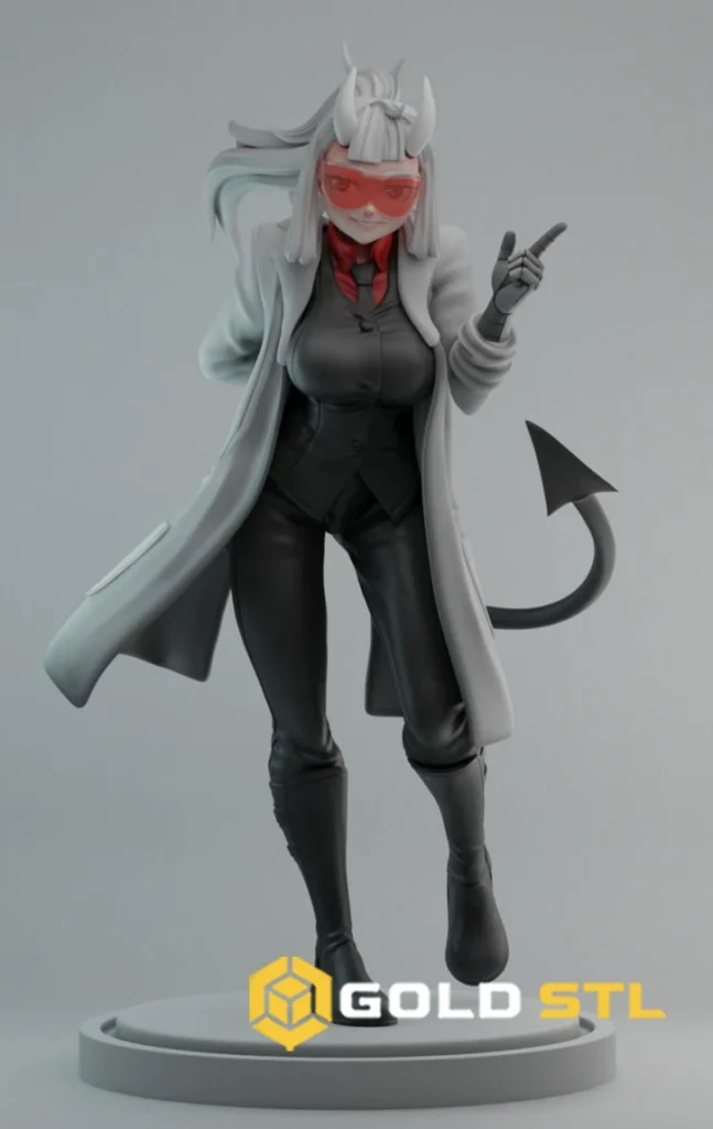 Loremaster Helltaker STL 3D Print Model - Gold STL