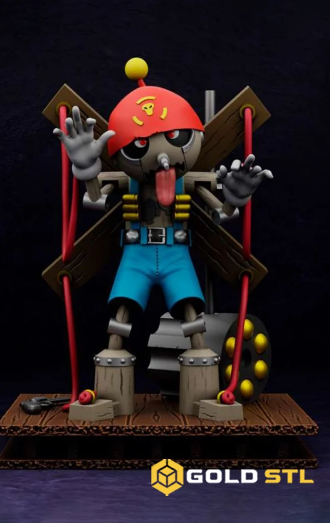 Puppetmon Digimon STL 3D Print Model - Gold STL