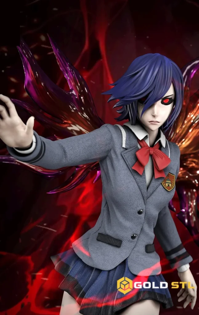 Touka Kirishima Tokyo Ghoul STL 3D Print Model - Gold STL