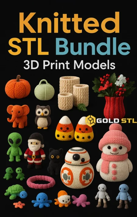 Flexi Mini Animals STL Pack – 86 Models - Gold STL